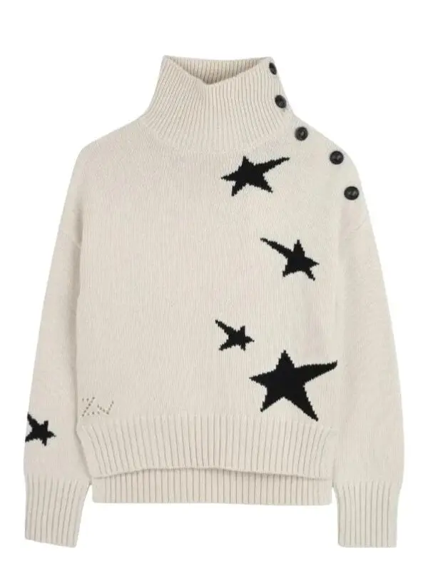 Zadig&Voltaire Turtleneck Star-motif Sweater - White