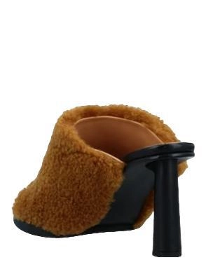 Jacquemus Shearling Square-toe Heeled Mules - No