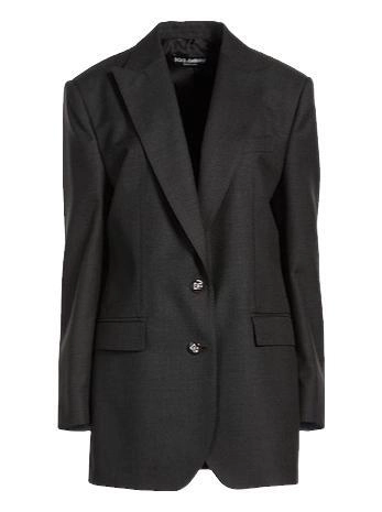 Dolce & Gabbana Single-breasted Blazer In Cool Wool - Black