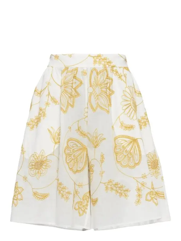 ERES Floral Print Cotton Shorts - White