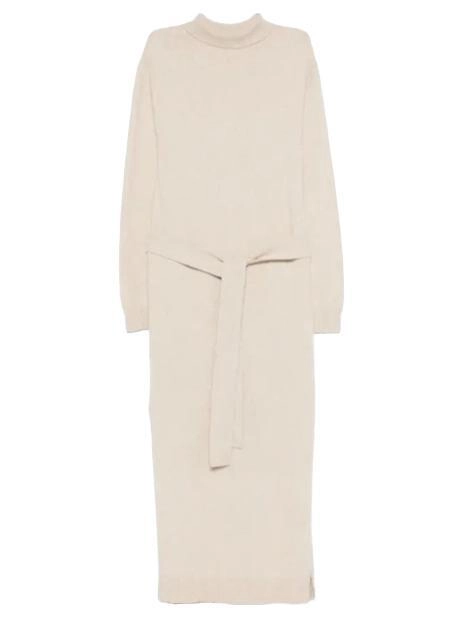 Nanushka Turtleneck Tie Knitted Midi Dress - White