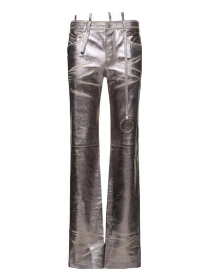 Attico Five-pocket Mirror Casual Pants - Black