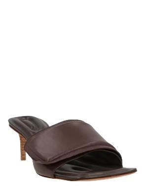 Jacquemus Leather Slide Sandals - Black