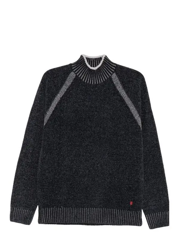 Liu Jo Ribbed High Neck Sweater - Dark Gray
