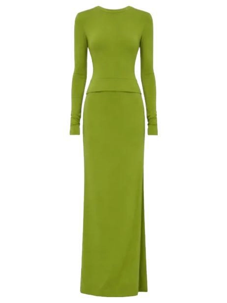 Nanushka Shada Long-sleeved Maxi Dress - Green
