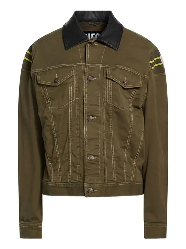 DIESEL® Casual Jacket With Classic Collar - Green