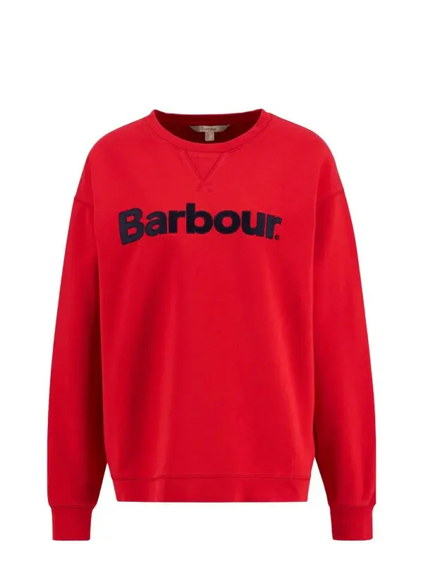 Barbour Logo Crew Neck Sweatshirt - Red