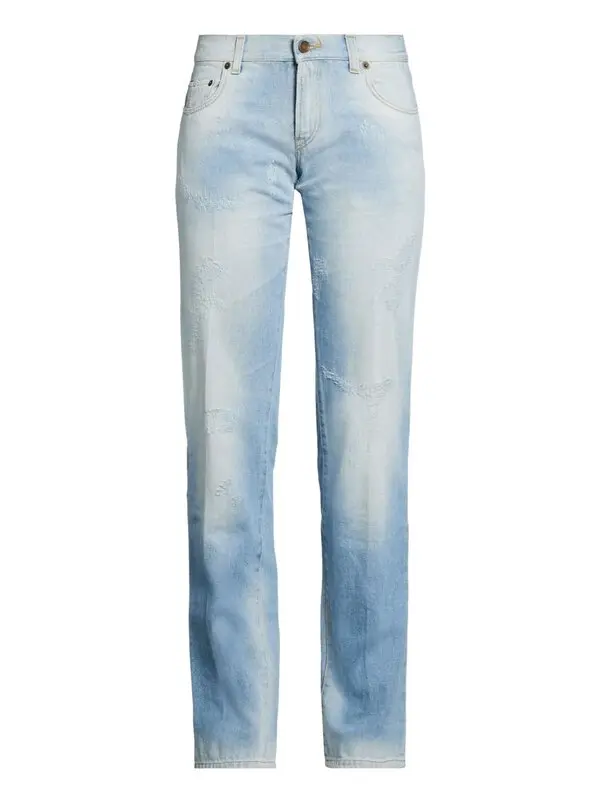 Dolce & Gabbana Light Wash Straight Leg Jeans - Blue
