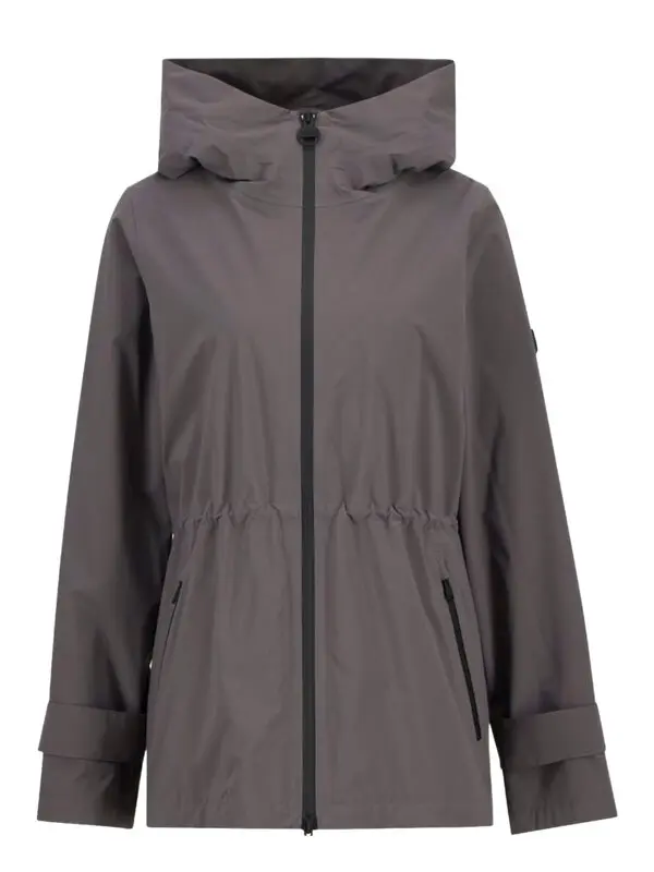 Barbour Hooded Zip-up Jacket - Black