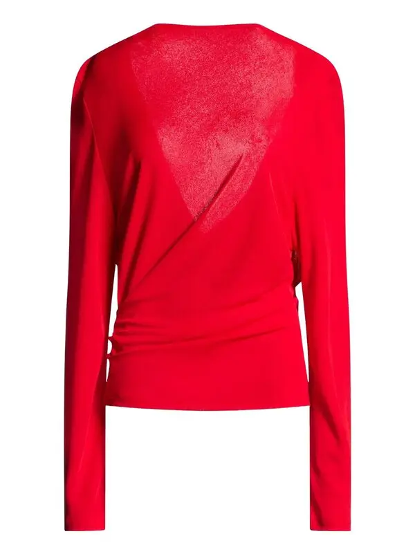 Jacquemus Jersey Draped Neckline Top - Red