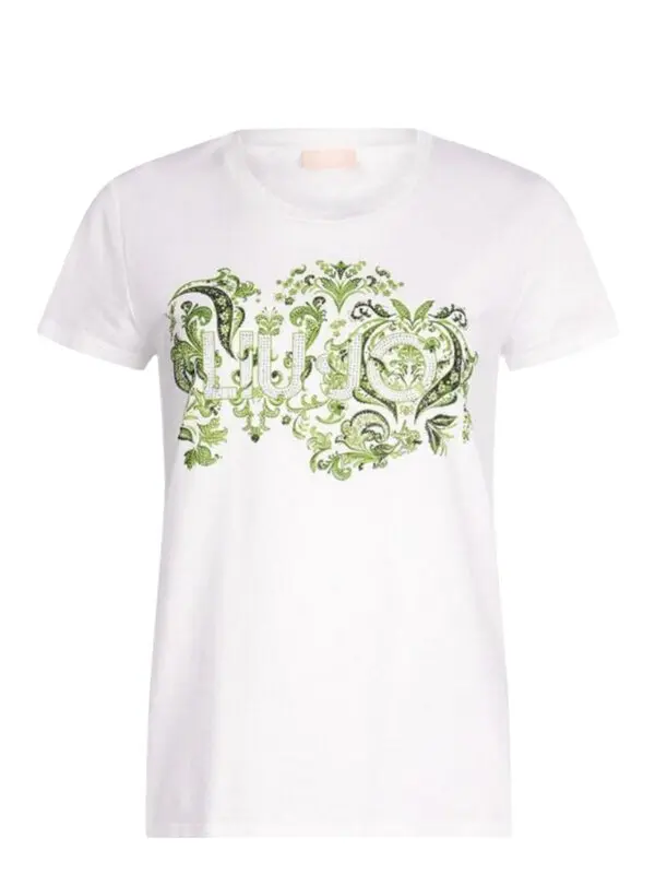 Liu Jo Crystal-embellished Crewneck T-shirt - White
