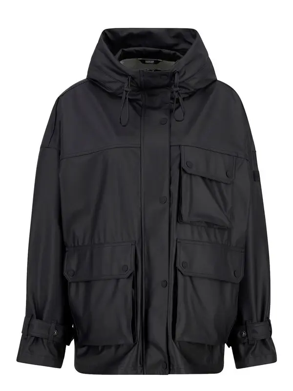 Barbour Hooded Casual Jacket With Zip Closure - Black
