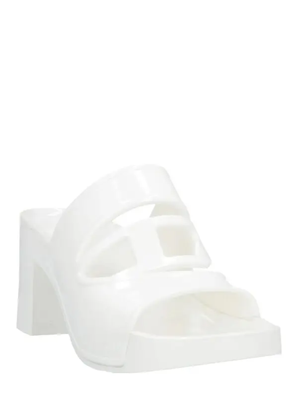DIESEL® Round Toe High Heeled Sandals - White