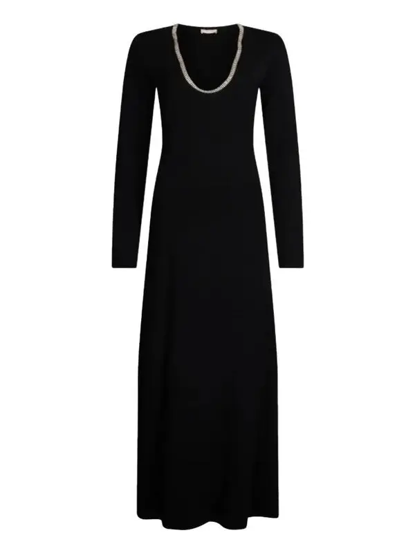 Liu Jo Knit Dress With Rhinestone Embellishment - Black