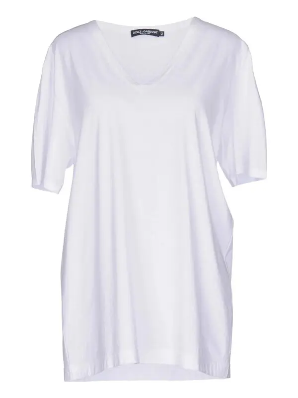 Dolce & Gabbana V-neck Short Sleeve T-shirt - White