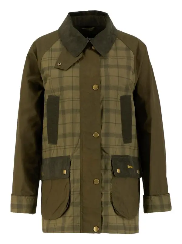 Barbour Plaid Long Sleeve Casual Jacket - Brown