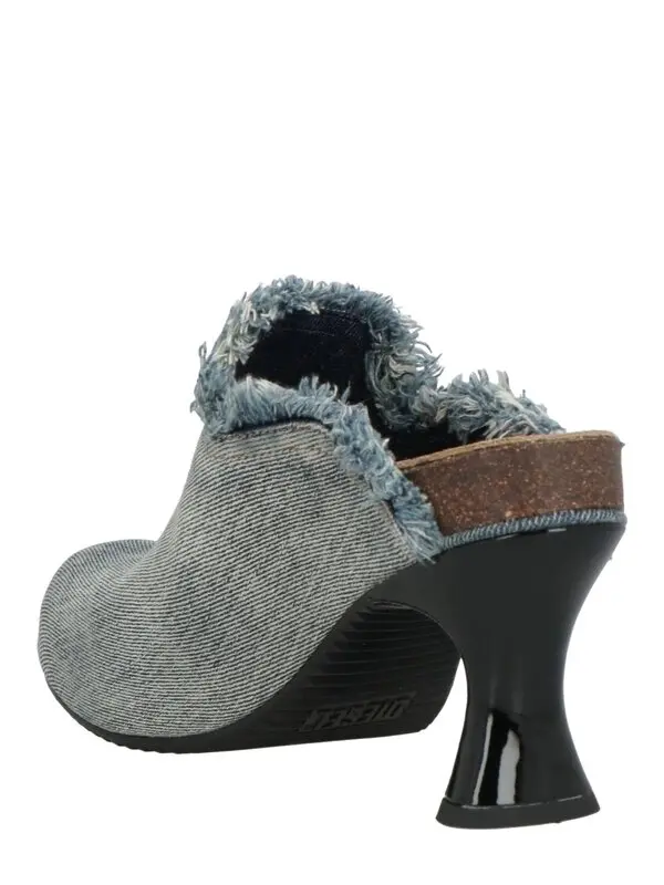 DIESEL® Cowboy Mules With High Heel - Blue