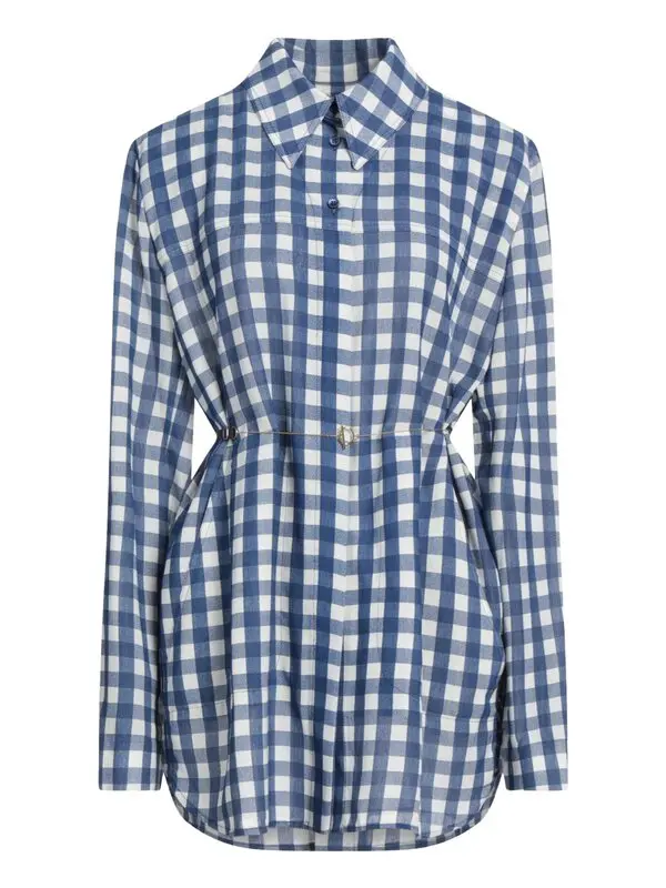 Jacquemus Plaid Long Sleeve Shirt - Blue