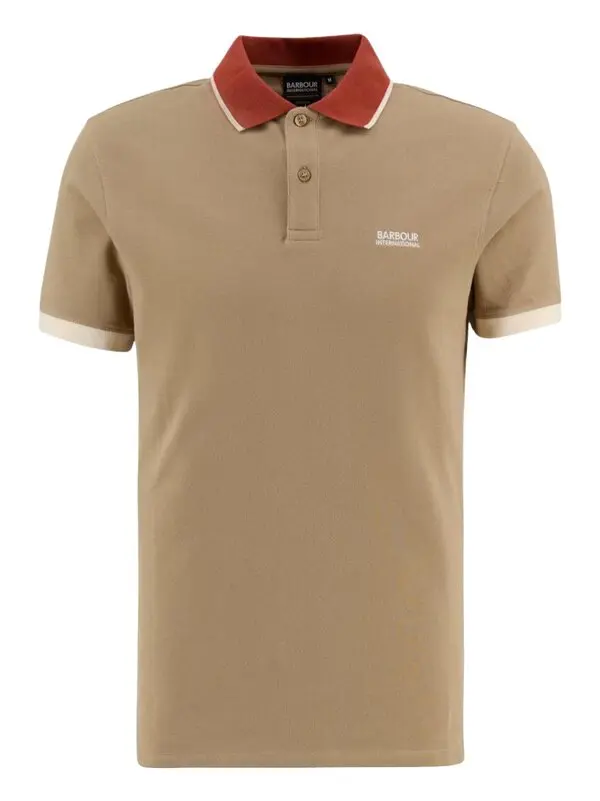 Barbour Logo Embroidered Polo Shirt - Brown