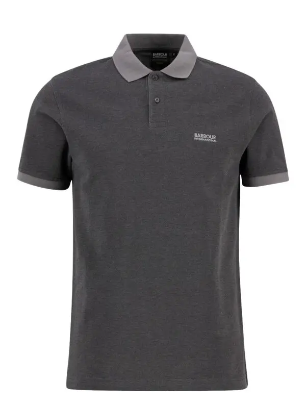 Barbour Logo Embroidered Polo Shirt - Black