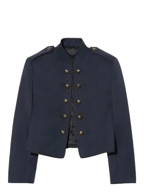 NILI LOTAN Betsy Button Shoulder Jacket - Midnight