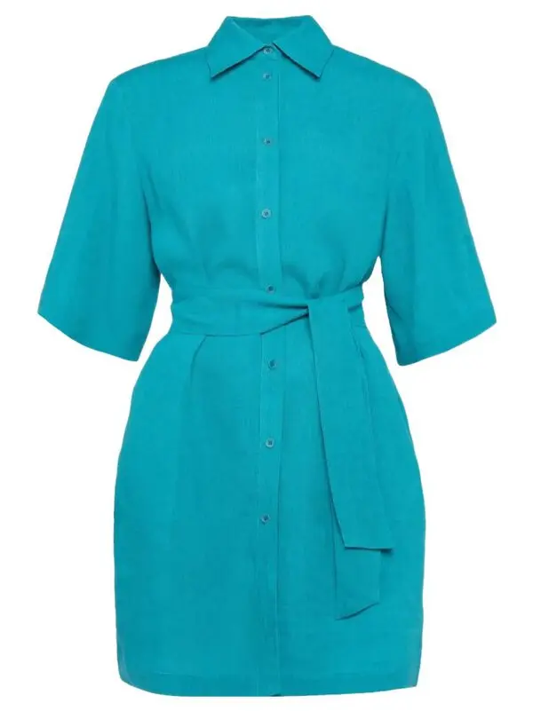 ERES Belted Shirt Dress - Green