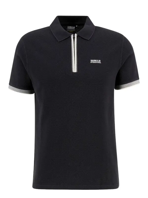 Barbour Logo Embroidered Polo Shirt - Black