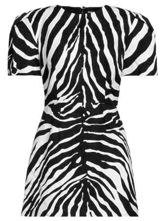 Dolce & Gabbana Zebra Print Jacquard Dress - Black