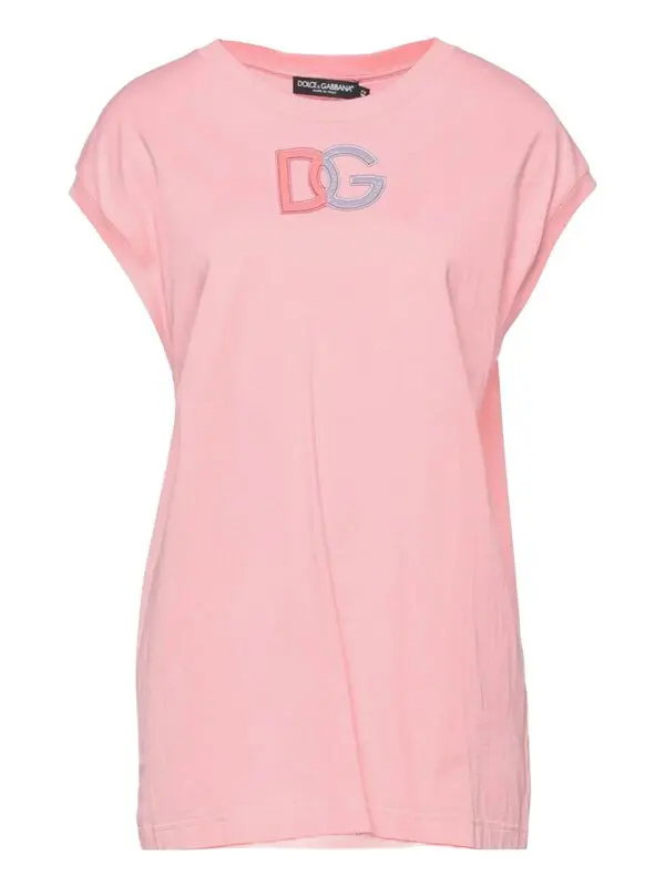 Dolce & Gabbana Short-sleeved T-shirt With Logo - Pink