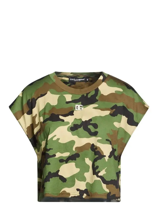 Dolce & Gabbana Camouflage T-shirts - Green