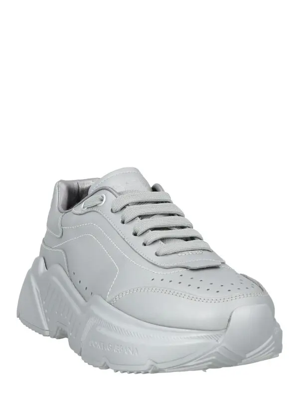 Dolce & Gabbana Chunky Leather Lace-up Sneakers - Gray