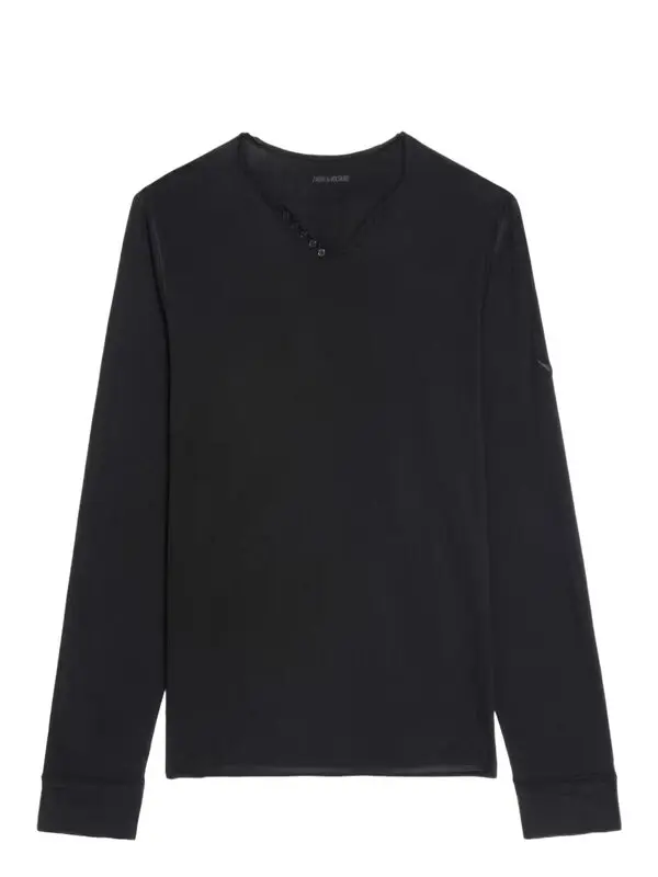 Zadig&Voltaire Monastir Henley T-shirt - Black
