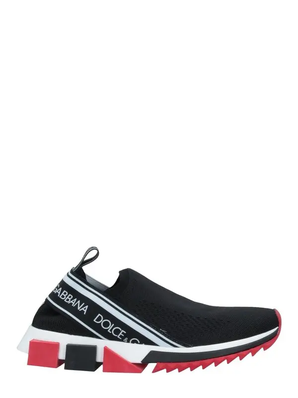 Dolce & Gabbana Printed Knit Low-top Sneakers - Black