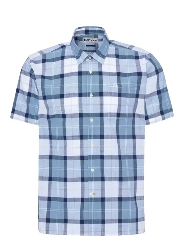 Barbour Plaid Short-sleeved Shirt - Blue
