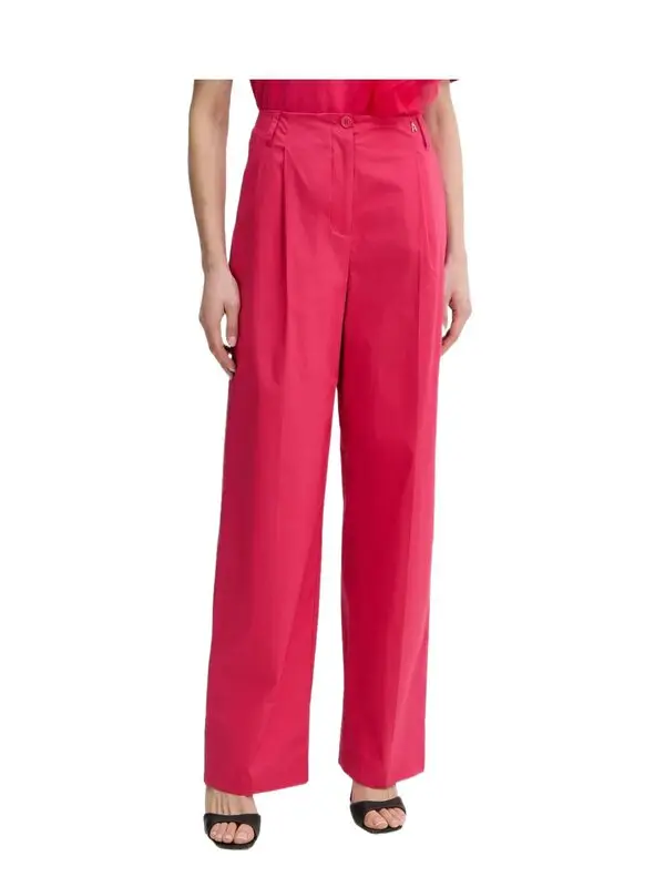 TWINSET Pleated Wide-leg Trousers - Red