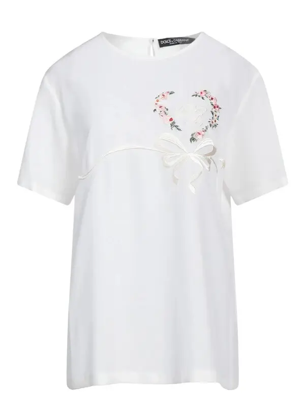 Dolce & Gabbana Embroidered Heart T-shirt - White