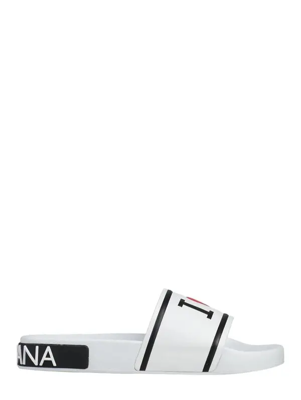 Dolce & Gabbana Letter Print Slides - No