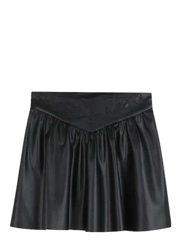 Zadig&Voltaire Pleated Skirt With Embroidered Details - Black