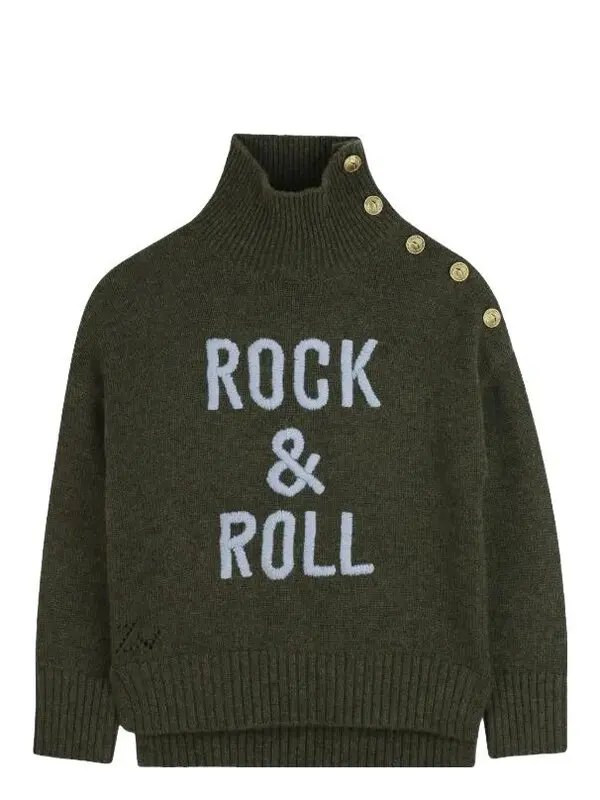 Zadig&Voltaire High-neck Button Detail Sweater - Black