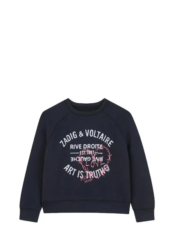 Zadig&Voltaire Graphic Print Crewneck Sweatshirt - Black