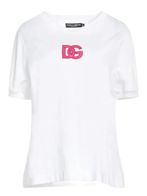 Dolce & Gabbana Appliqué Jersey T-shirt - White