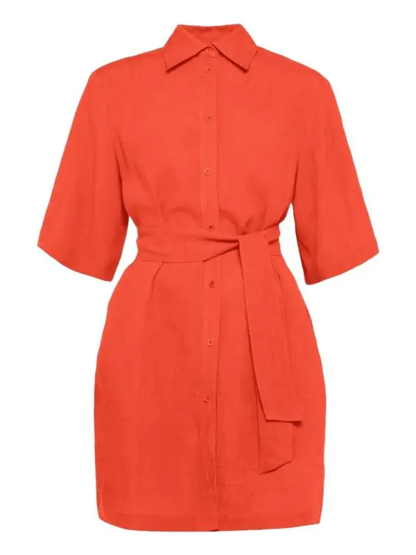 ERES Séducteur Shirt Dress With Belt - Red