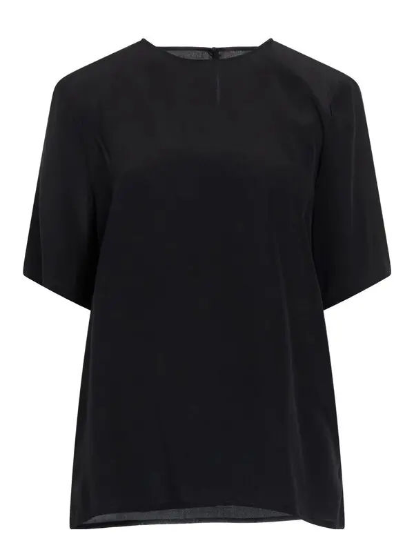 Dolce & Gabbana Short-sleeved Crew Neck Top - Black