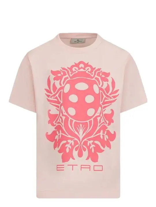 Etro Cotton Jersey T-shirt With Ladybird Print - Pink