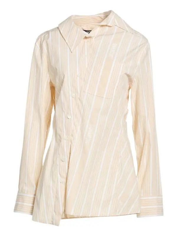 Jacquemus Striped Long-sleeve Shirt - Sand-colored