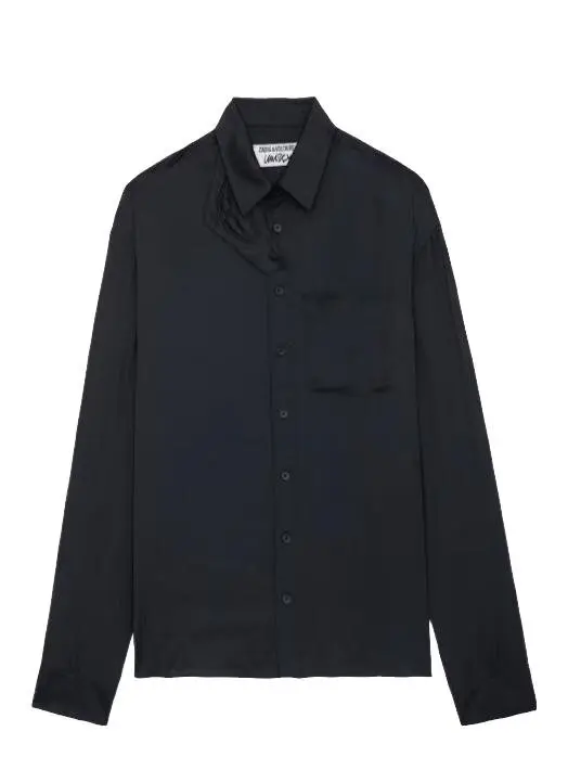 Zadig&Voltaire Long-sleeved Dropped-shoulder Shirt - Black