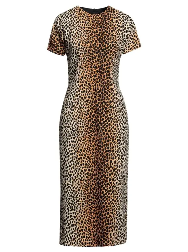 Dolce & Gabbana Leopard-print Stretch Bodycon Dress - Beige