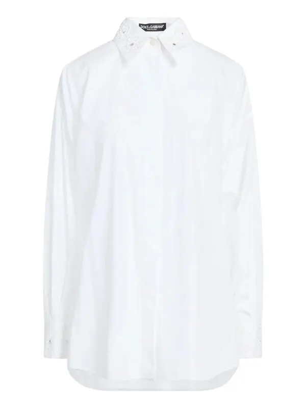 Dolce & Gabbana Sequined Long-length Shirt - White