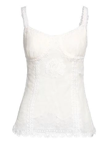 Dolce & Gabbana Lace Sleeveless Top - White