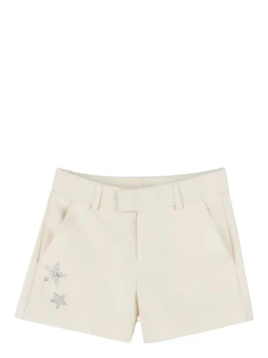 Zadig&Voltaire Rhinestone Embellished Twill Shorts - White